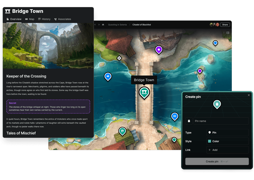 LegendKeeper - RPG campaign manager with maps, wikis, and whiteboards